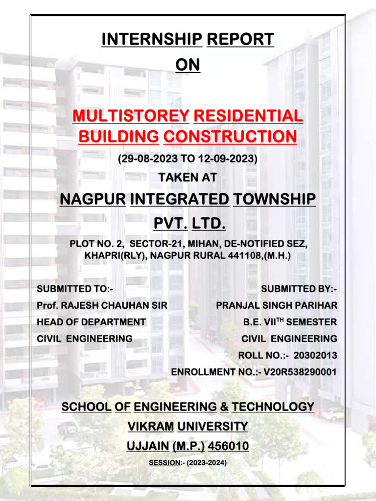 Pranjal Internship | PDF | Concrete | Internship