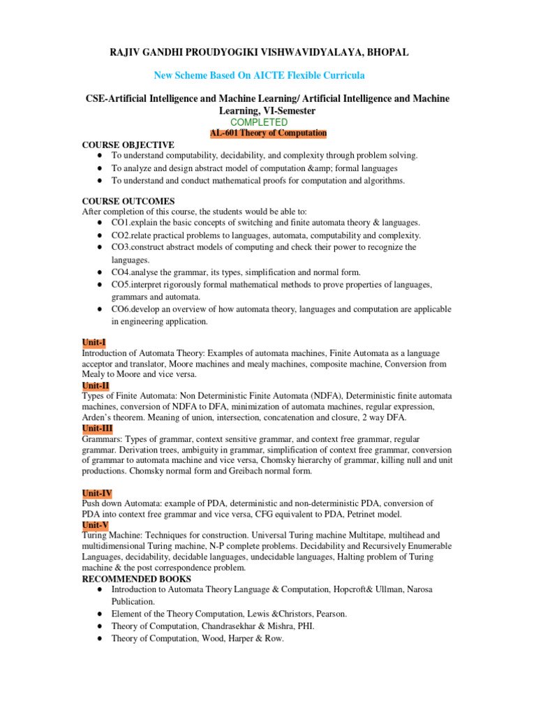 RGPV Syllabus 6 Sem | PDF | Cryptography | Pattern Recognition RGPV Syllabus 6 Sem | PDF | Cryptography | Pattern Recognition