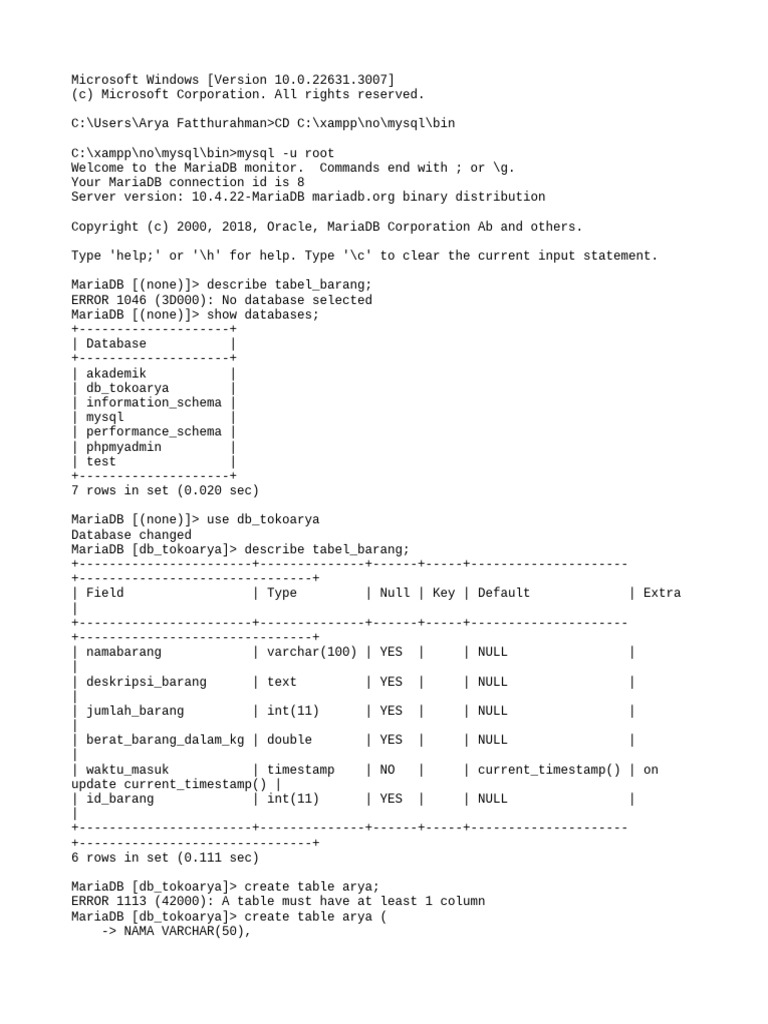 SQL dan MariaDB untuk Pemula | PDF | Data | Manajemen Teknologi Informasi