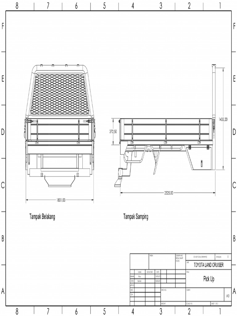 Landcruiser Pu Bak Drawing - 180523 | PDF