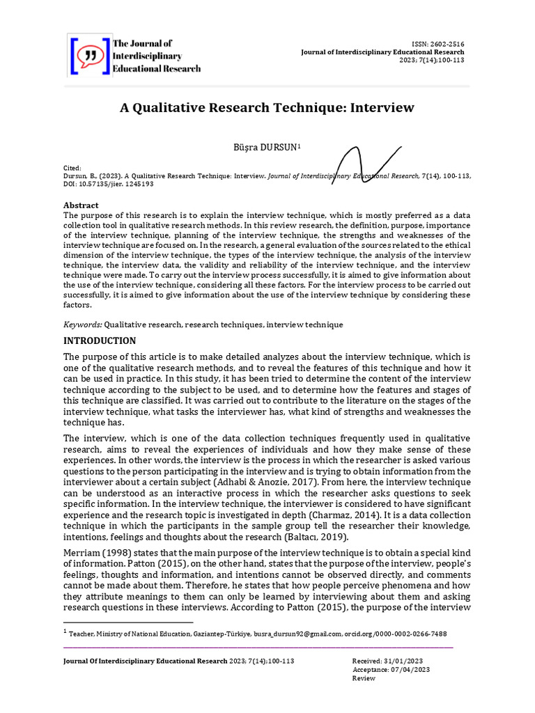 Interview Dah Highlight | PDF | Validity (Statistics) | Qualitative Research