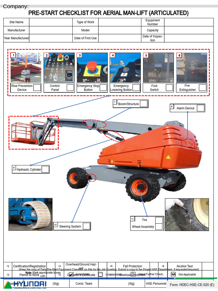 8.1.20 Aerial Man-Lift (Articulated) | PDF | Safety | Vehicles