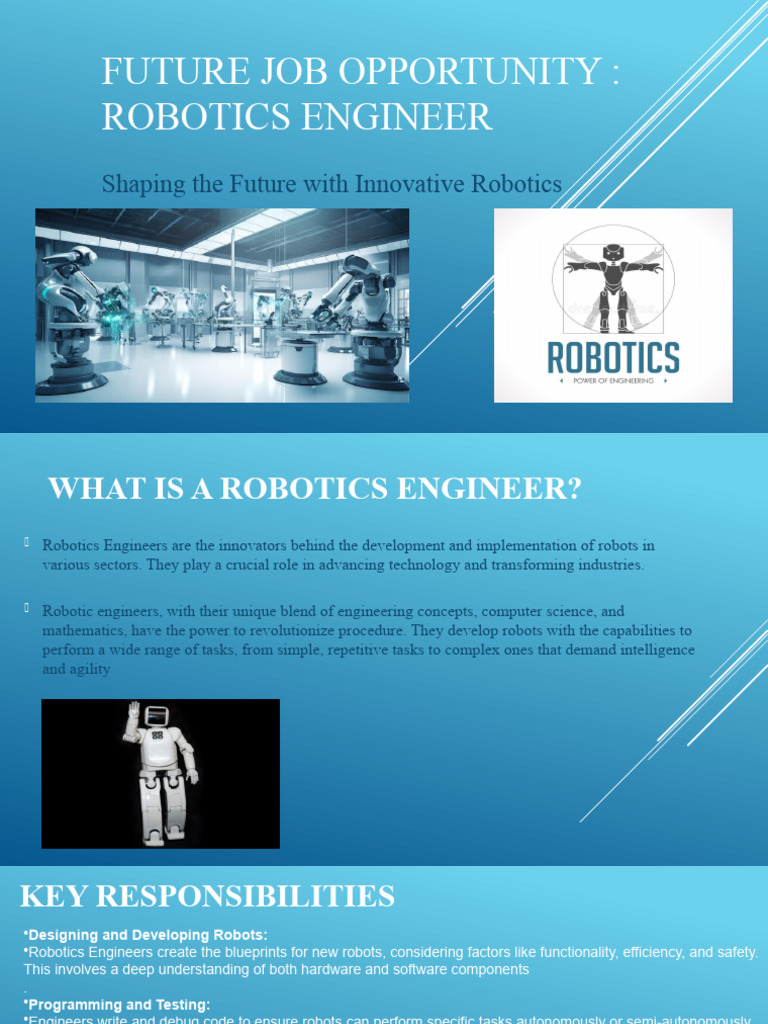 Robot Engineer | PDF | Robotics | Robot
