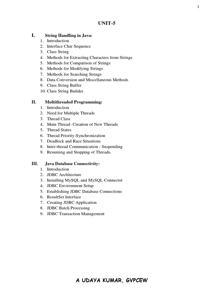 UNIT - 5 final | PDF | Class (Computer Programming) | Method (Computer ... UNIT - 5 final | PDF | Class (Computer Programming) | Method (Computer ...