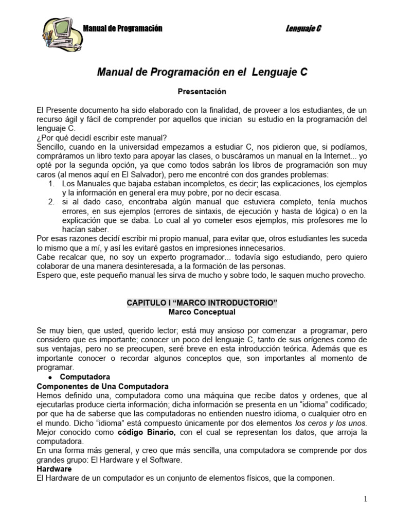programacion-lenguaje-c | PDF | Lenguaje de programación | Programación