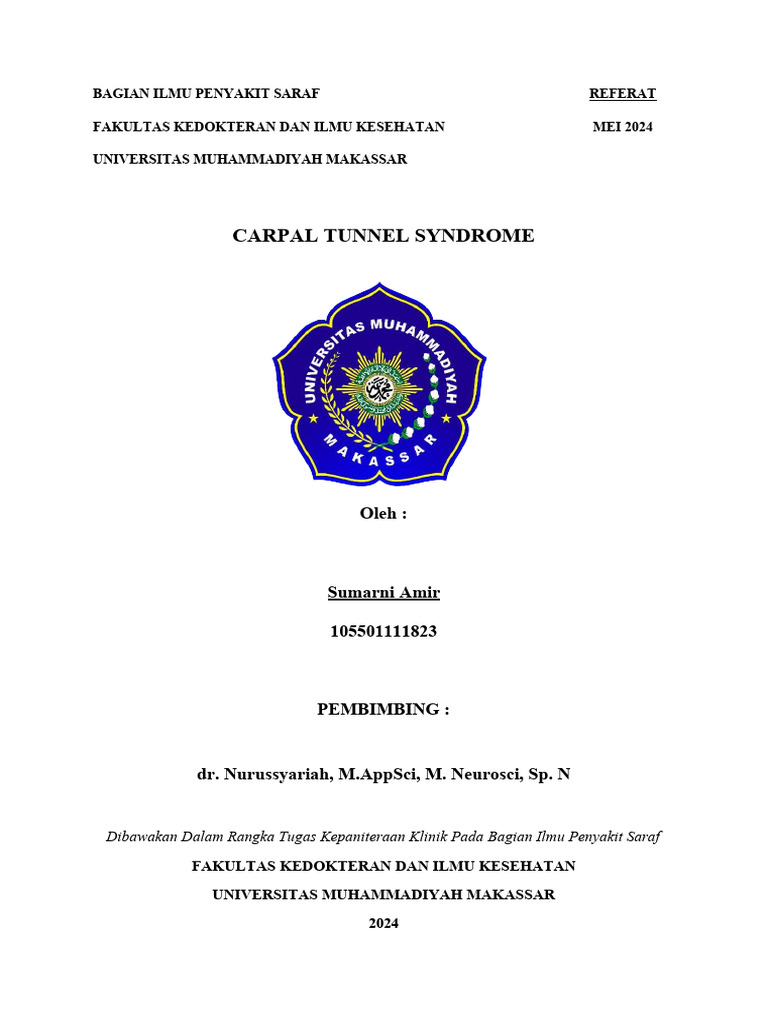 Refarat Sumarni Amir - Cts | PDF | Kesehatan Holistik | Sains & Matematika