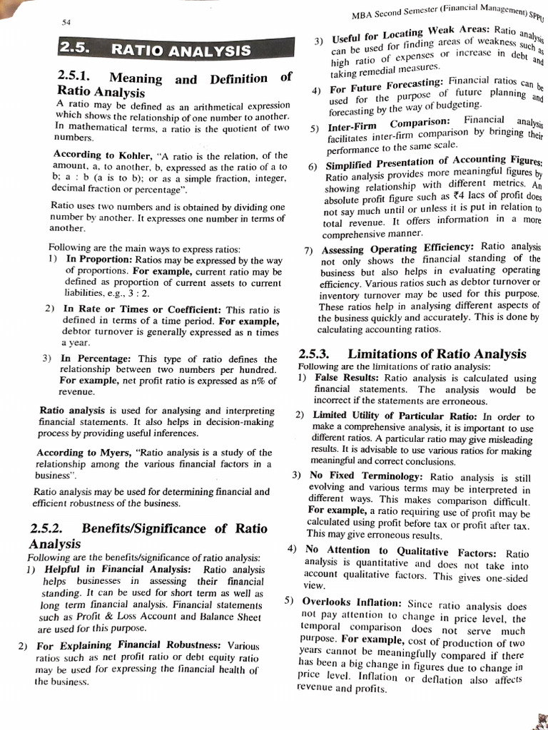 Ratio Analysis | Download Free PDF | Ratio | Revenue