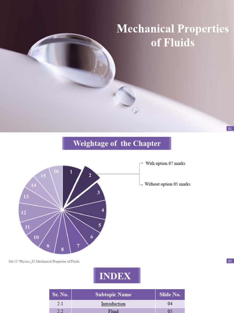 02 Mechanical Properties of Fluids | PDF | Pressure | Fluid Mechanics