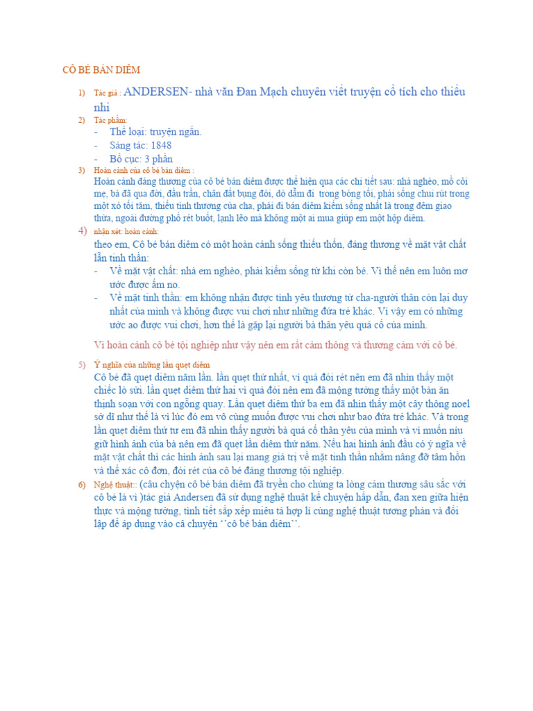 Cô Bé Bán Diêm 2 | PDF