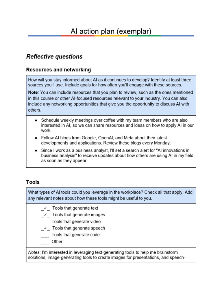 Vtakgzw2sxacuv2rxohedq Ai Action Plan Exemplar Pdf Artificial
