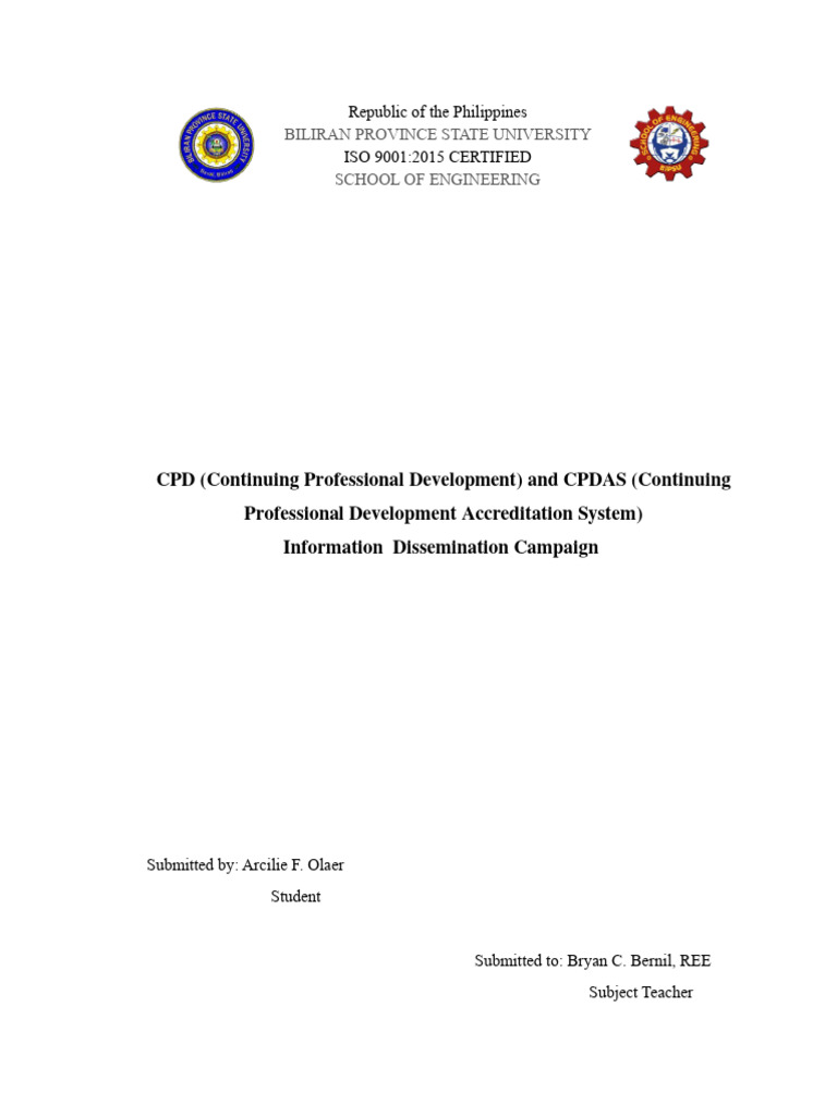 Cpdas Final | PDF | Professional Development | Learning