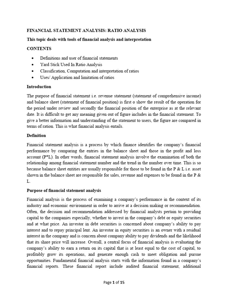 Financial Analysis | PDF | Leverage (Finance) | Credit