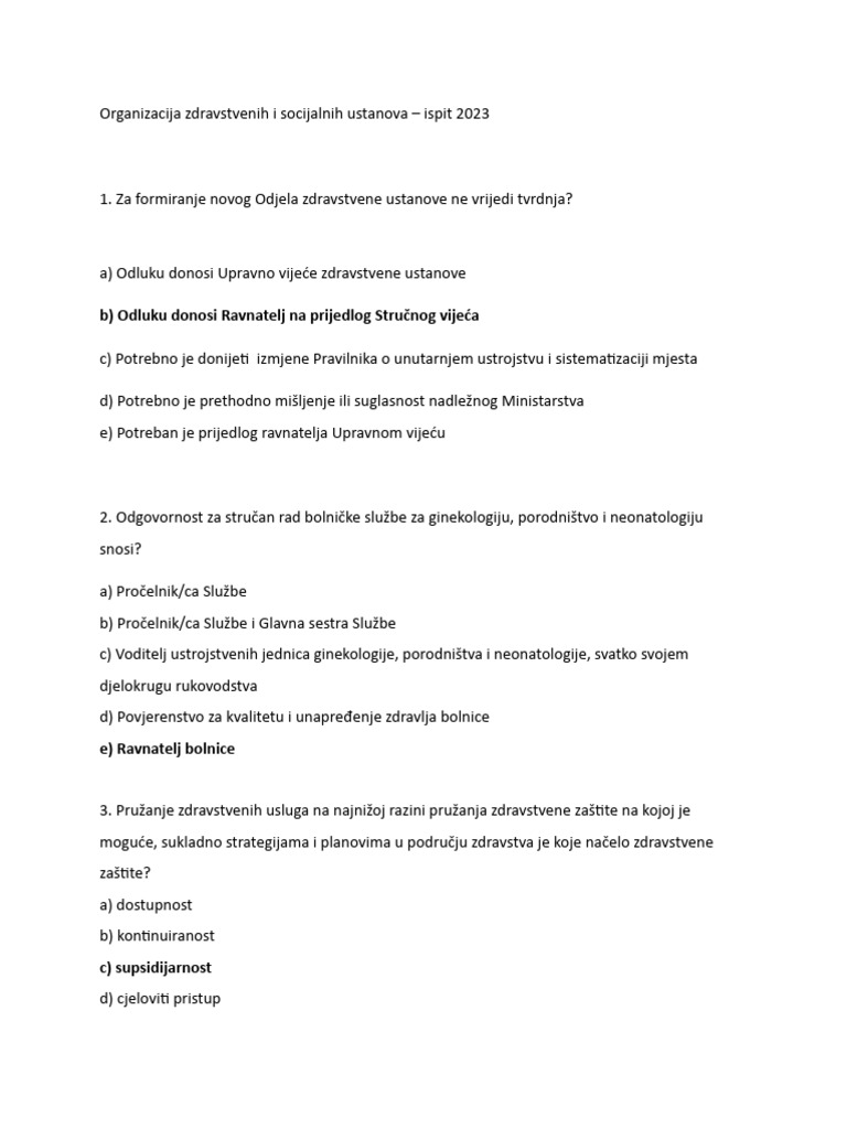 ISPIT Organizacija | PDF