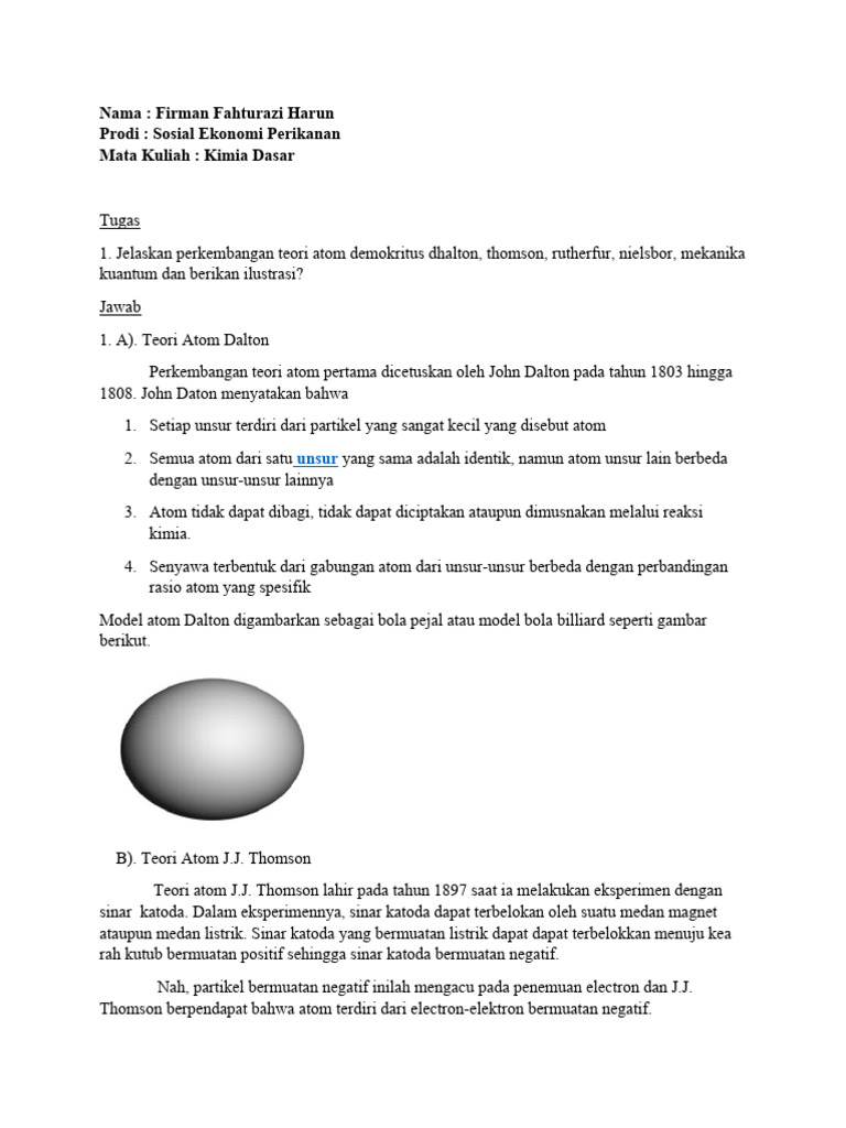 Tugas Kimia Dasar | PDF