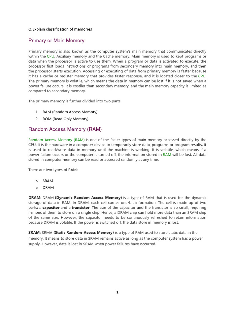 Final MPSC | PDF | Random Access Memory | Computer Data Storage
