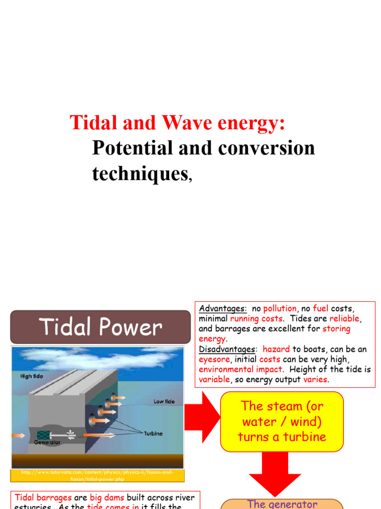 Tidal and Wave Energy | PDF | Tide | Moon