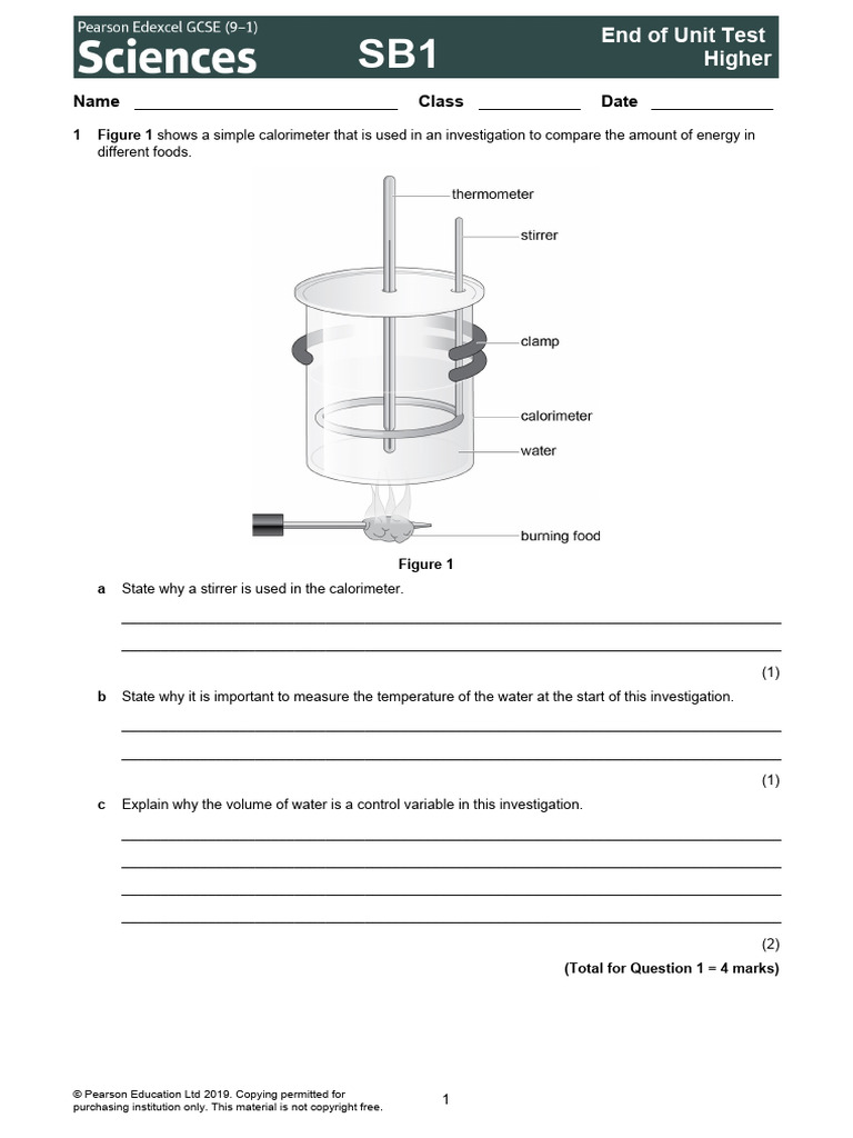 Edgcse Aap sb1 Eout High 0430 W | PDF | Catalase | Active Site