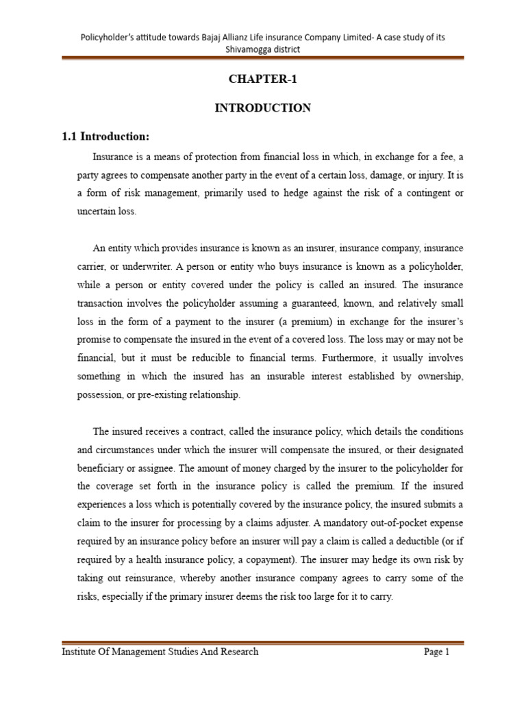 Bhoomi (Project) | PDF | Insurance | Financial Services