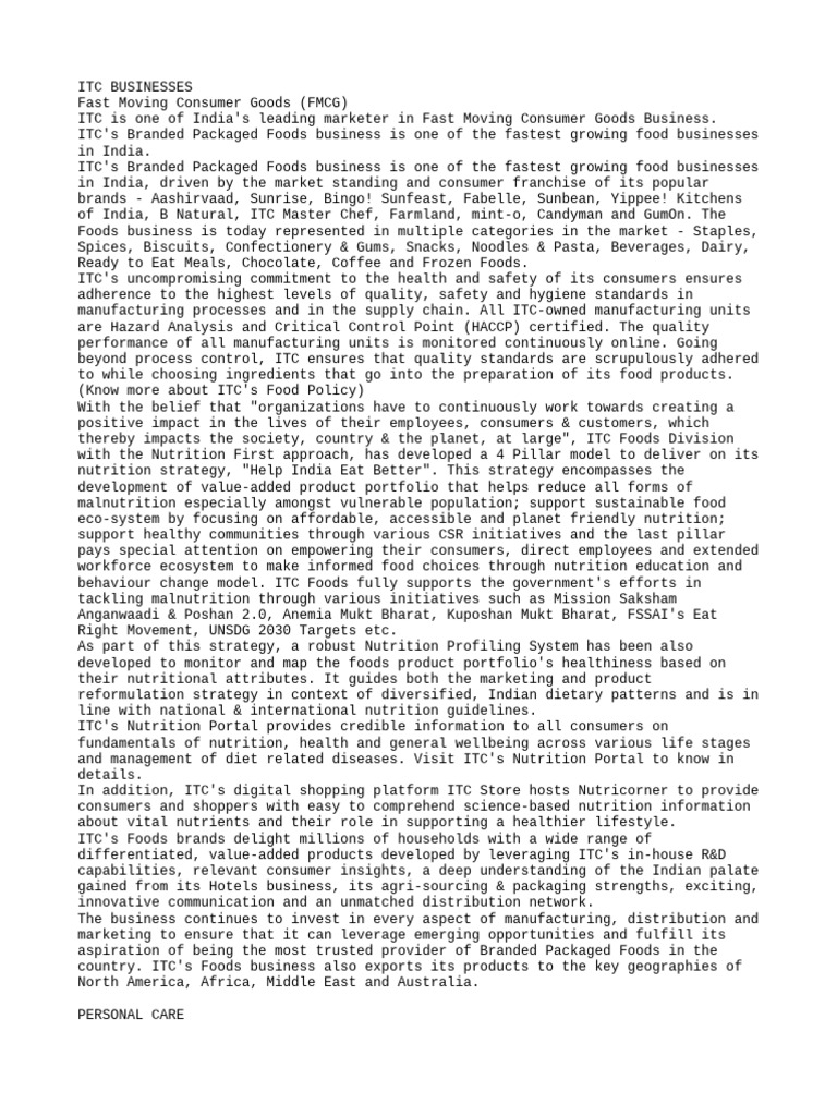 Itc 2 | PDF | Corporate Social Responsibility | Brand