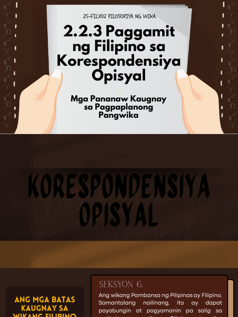 KORESPONDENSIYA OPISYAL | PDF KORESPONDENSIYA OPISYAL | PDF