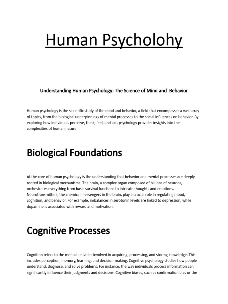 Human psychology | PDF | Psychology | Emotions