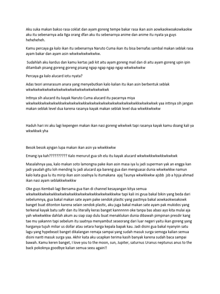 Ssibal WKWKWKKW | PDF