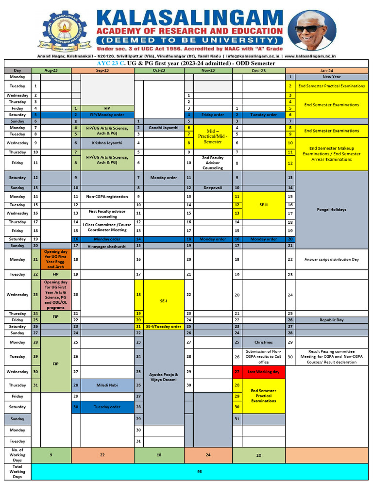 Odd Sem 2023 24 | PDF | Academic Term | Educational Institutions Odd Sem 2023 24 | PDF | Academic Term | Educational Institutions