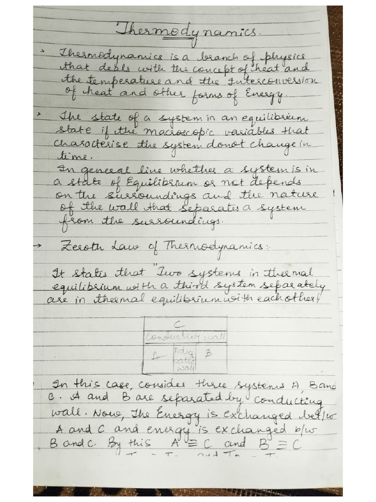 thermodynamics notes physics | PDF