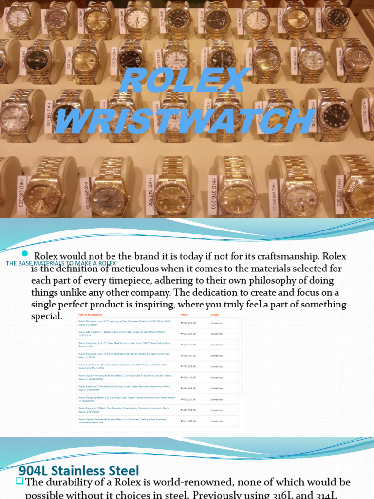 Rolex Wristwatch | PDF | Materials | Building Engineering