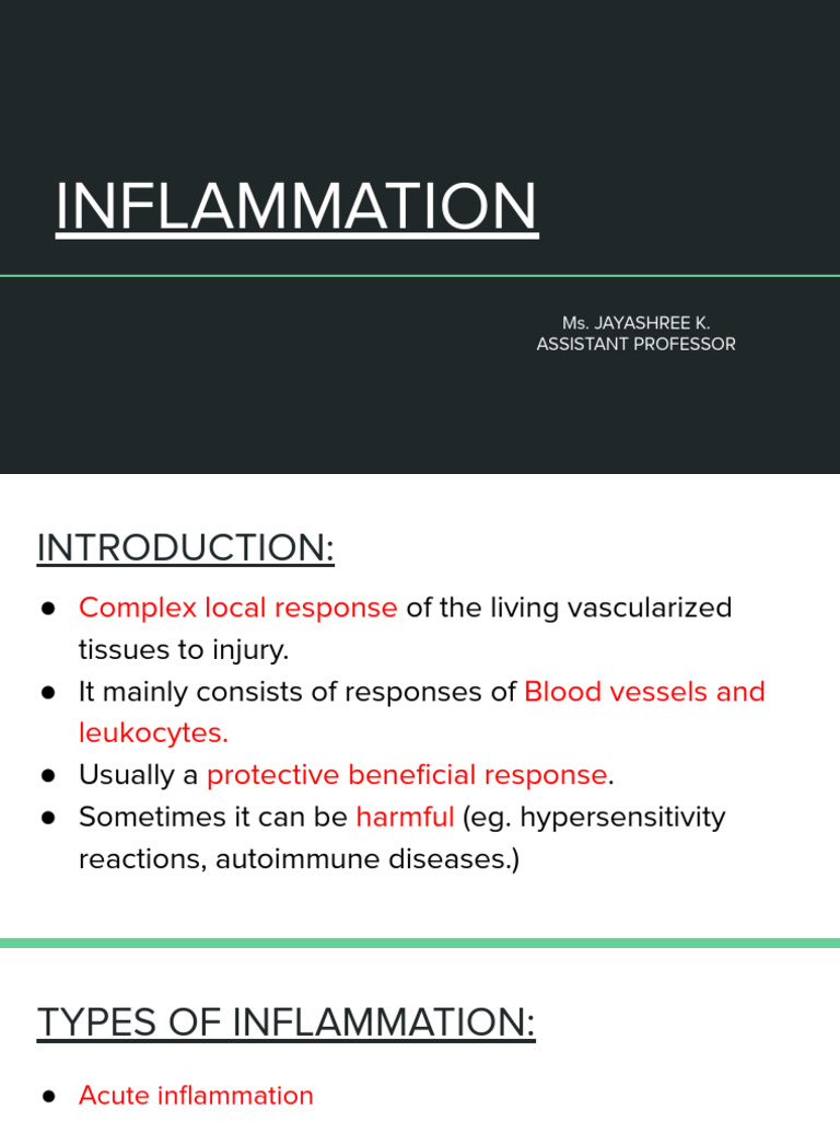 INFLAMMATION | Download Free PDF | Inflammation | White Blood Cell
