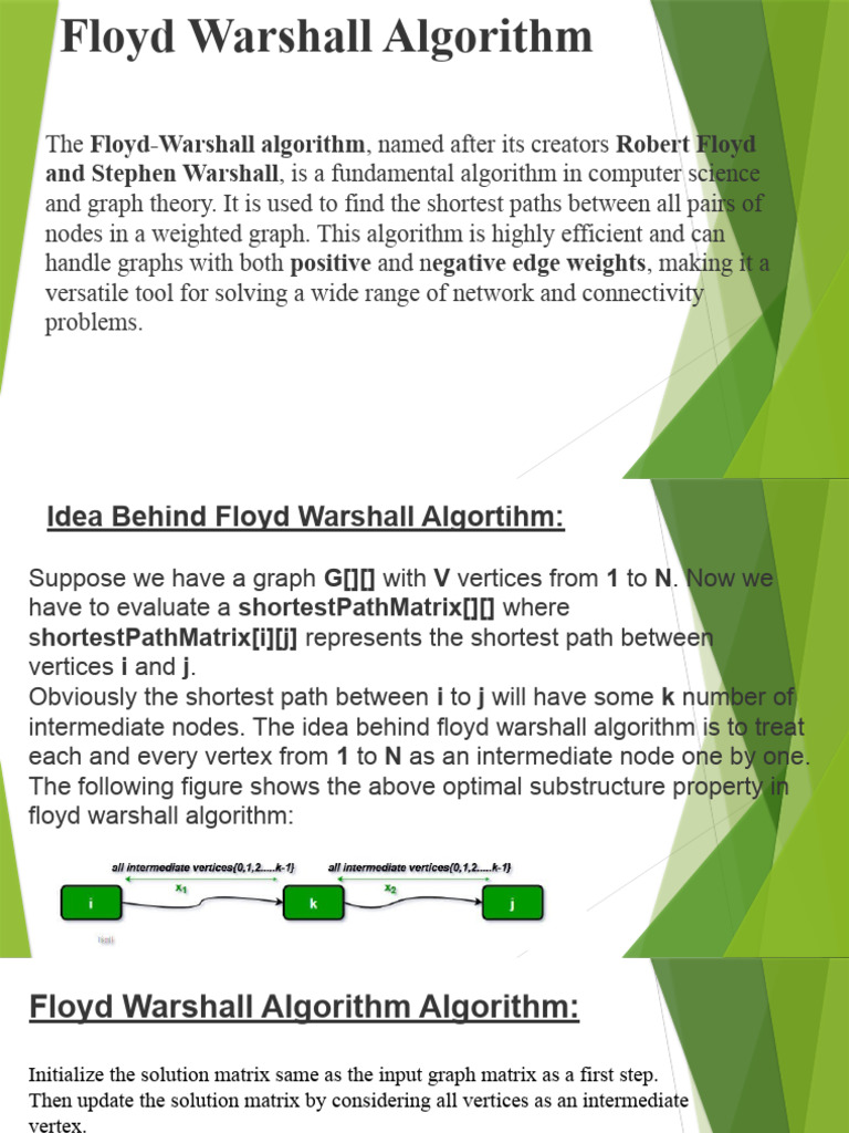 Floyd Warshall Algorithm | PDF | Vertex (Graph Theory) | Applied Mathematics