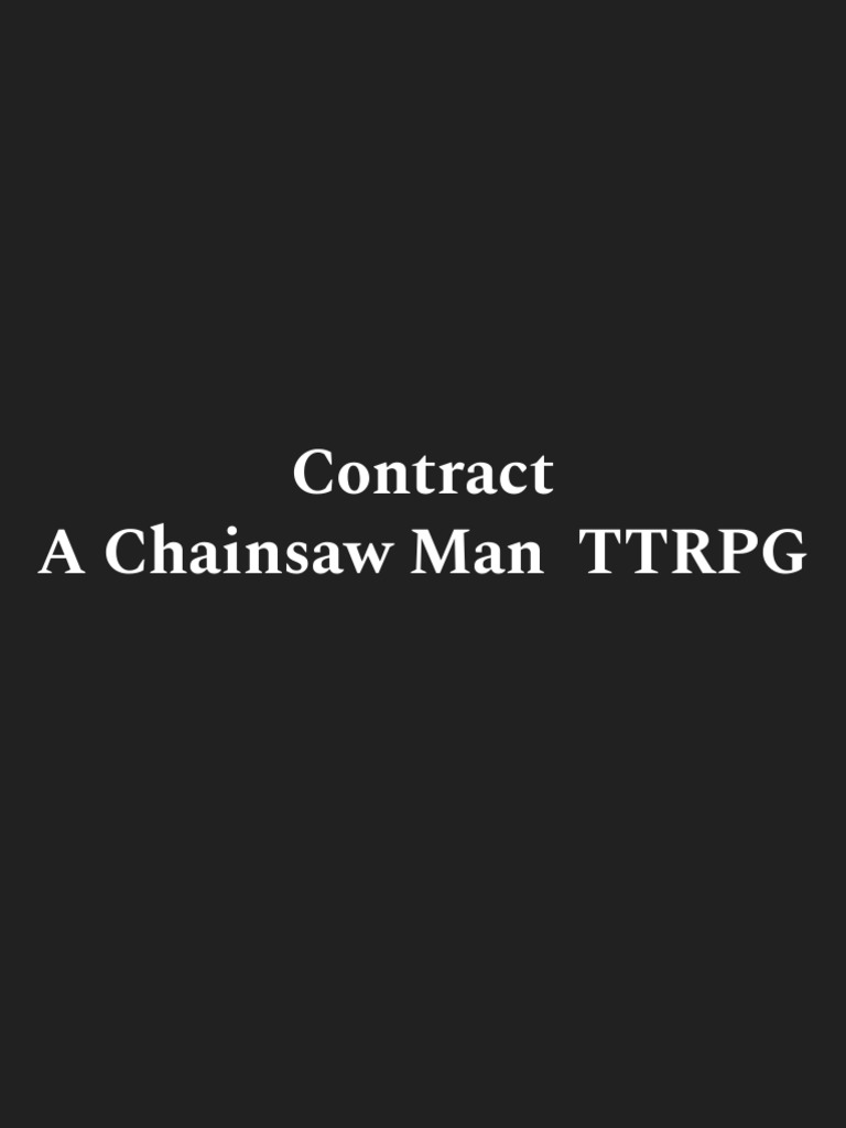Contract TTRPG Core Rulebook | PDF