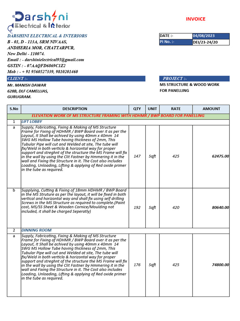 Elevation Work Bill - 628B | PDF | Pipe (Fluid Conveyance) | Welding
