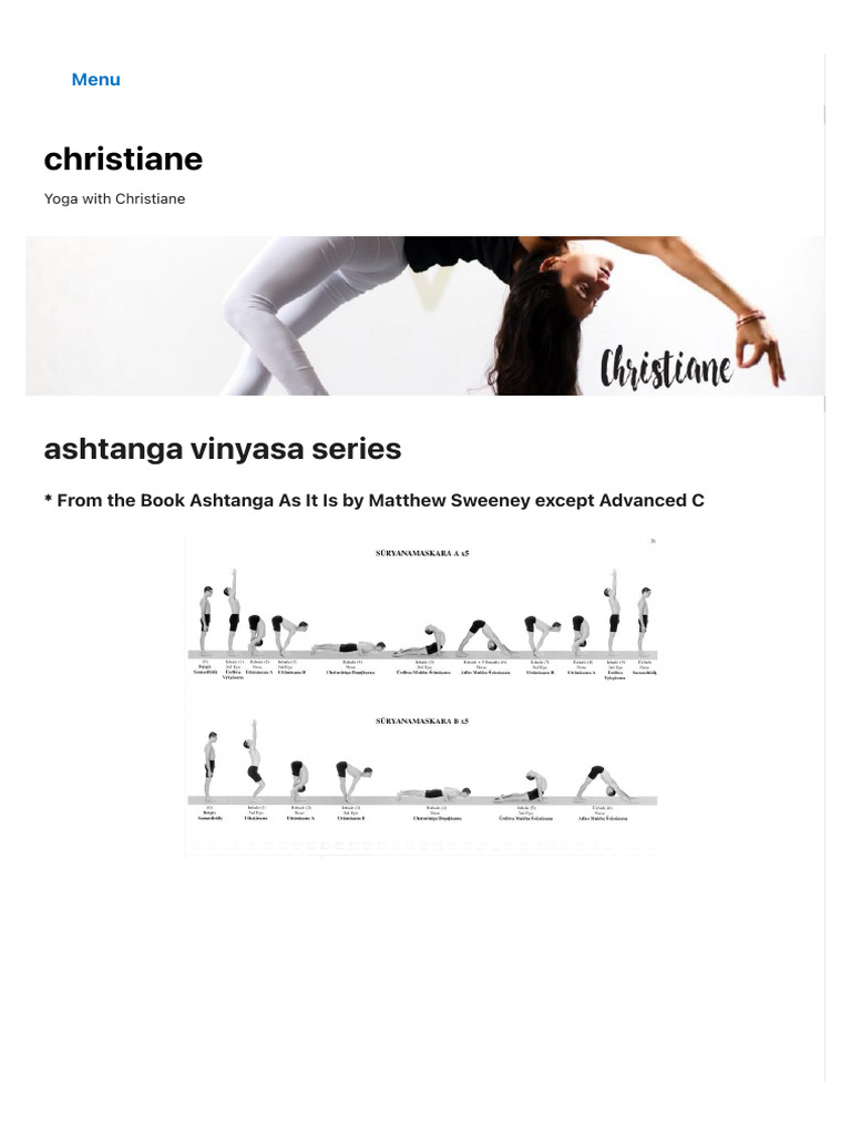 ashtanga vinyasa series | christiane | PDF | Ashtanga Vinyasa Yoga | Yoga