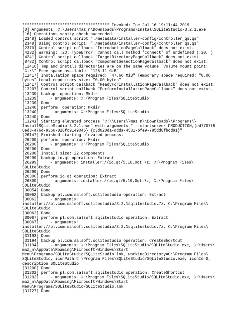 Installation Log | PDF | Utility Software | Microsoft Windows