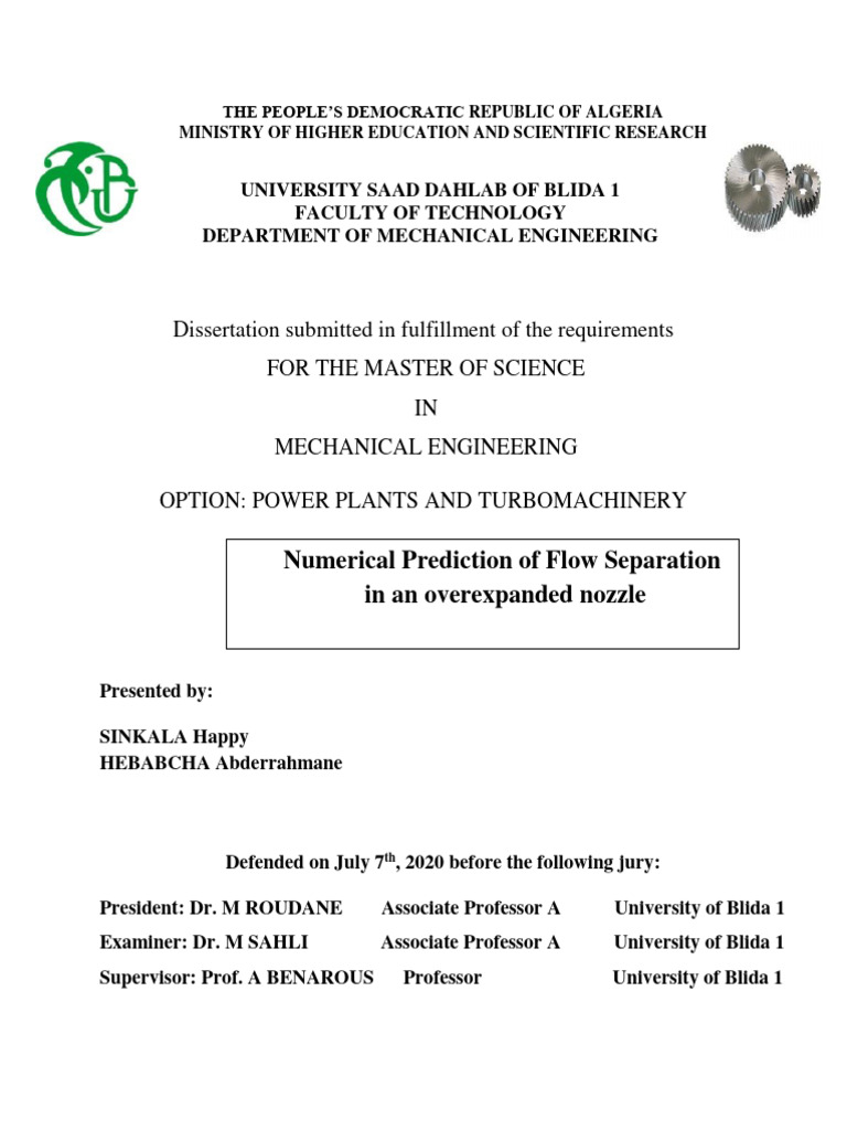 A Numerical Analysis of Flow Separation in An Overexpanded Nozzle | Download Free PDF | Rocket ...
