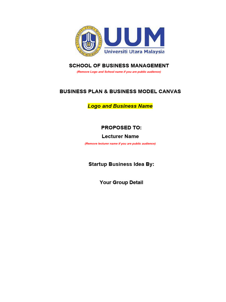 Business-Plan-and-Business-Model-Canavas-template | Download Free PDF ...