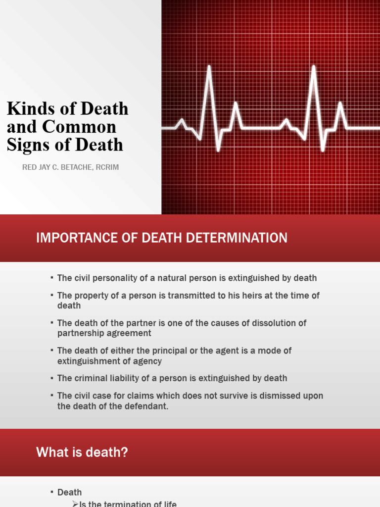 Kinds of Death and Common Signs of Death | PDF | Decomposition | Heart