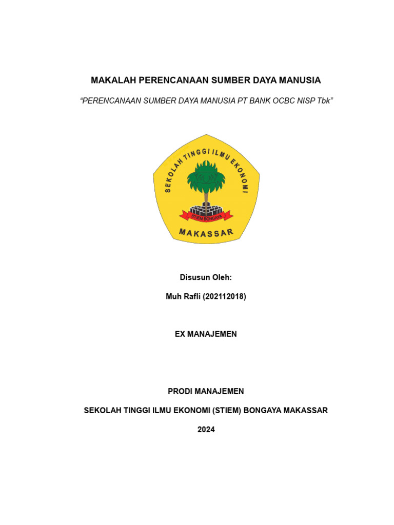 MAKALAH PERENCANAAN SDM OCBC - Muh Rafli | PDF