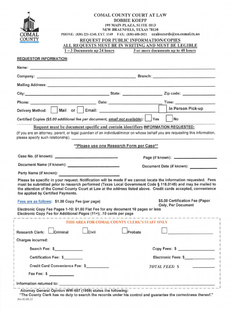 Request For Public Information-Copies | PDF