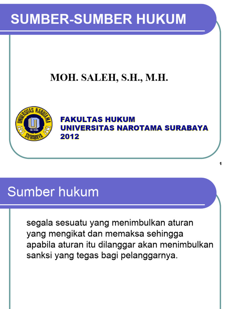 05 Sumber Sumber Hukum1 | PDF