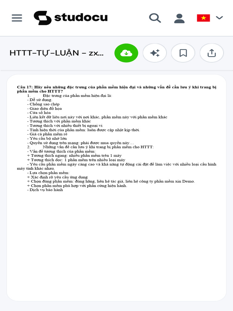 HTTT-TỰ-LUẬN - Zxádsad - Câu 1 Nêu Một Hệ Thống Thông Tin Mà Anhchị Biết Rõ Nhất Và Trình Bày ...
