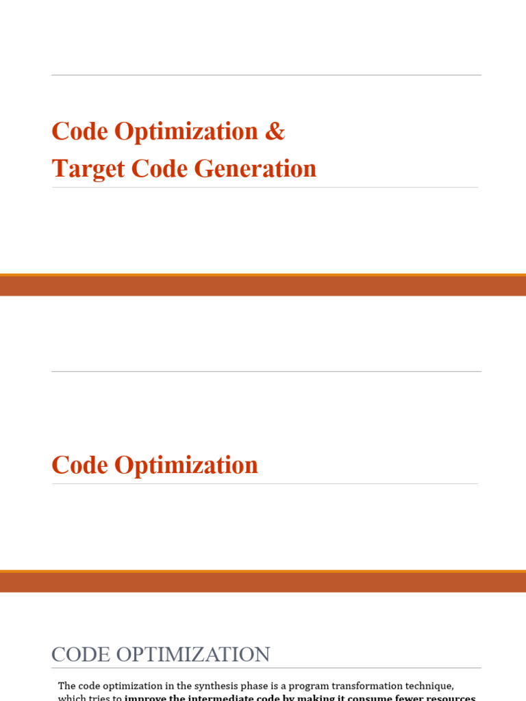 Code Optimization and Target Code Generation | PDF | Program ... Code Optimization and Target Code Generation | PDF | Program ...