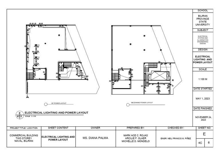 Electrical Layout for Biliran University | PDF