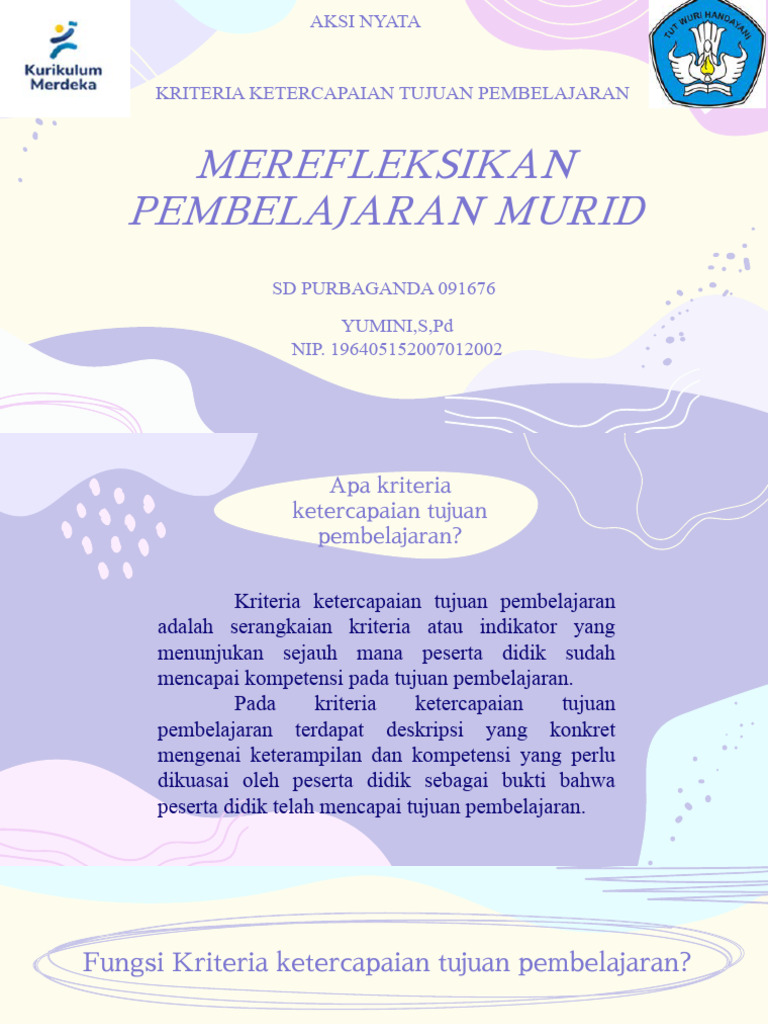 Kriteria Ketercapaian Pembelajaran SD | PDF | Karier & Perkembangan ...
