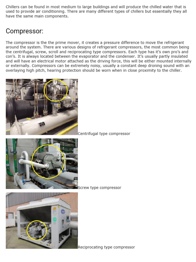 Hvac Chiller System Pdf Air Conditioning Building Engineering