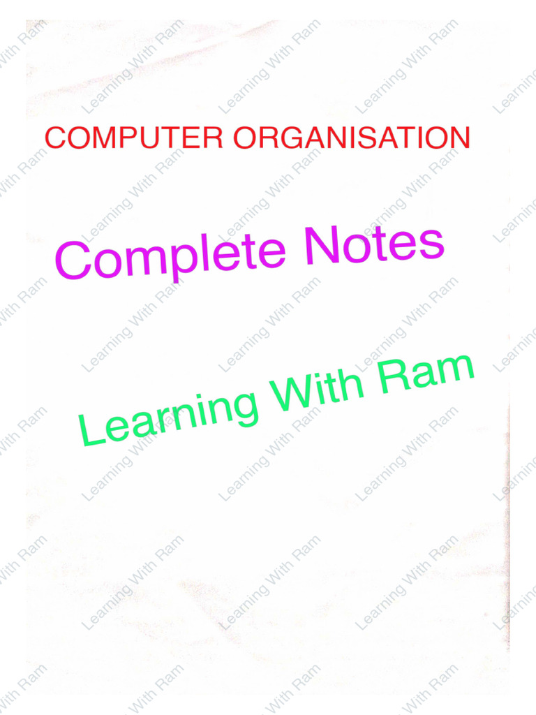 Computer Organisation - PCC CS302 - NOTES - 3rdsem | PDF