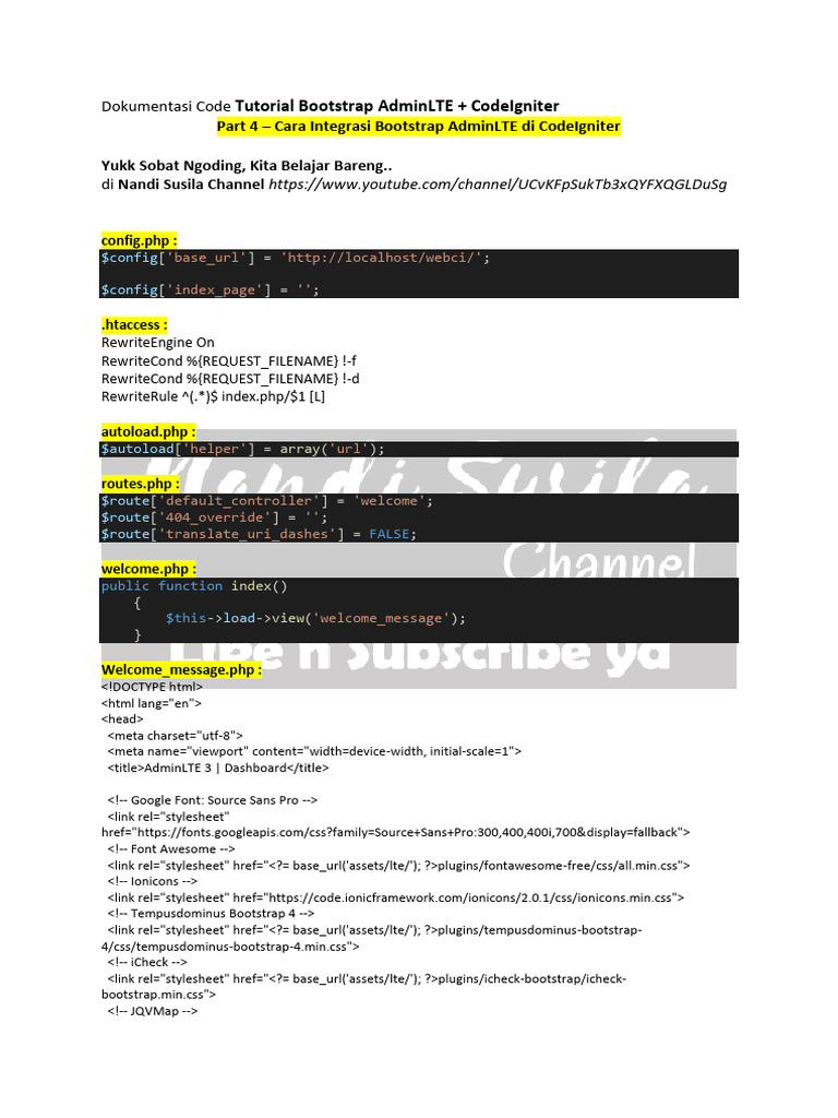 Code Belajar Bareng Bootstrap | PDF | Software | Computing
