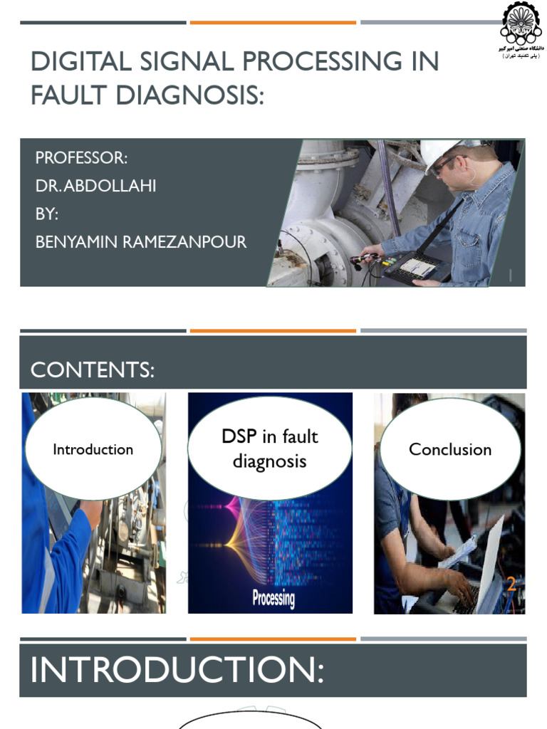 DSP in Fault Diagnosis | PDF | Digital Signal Processing | Wavelet