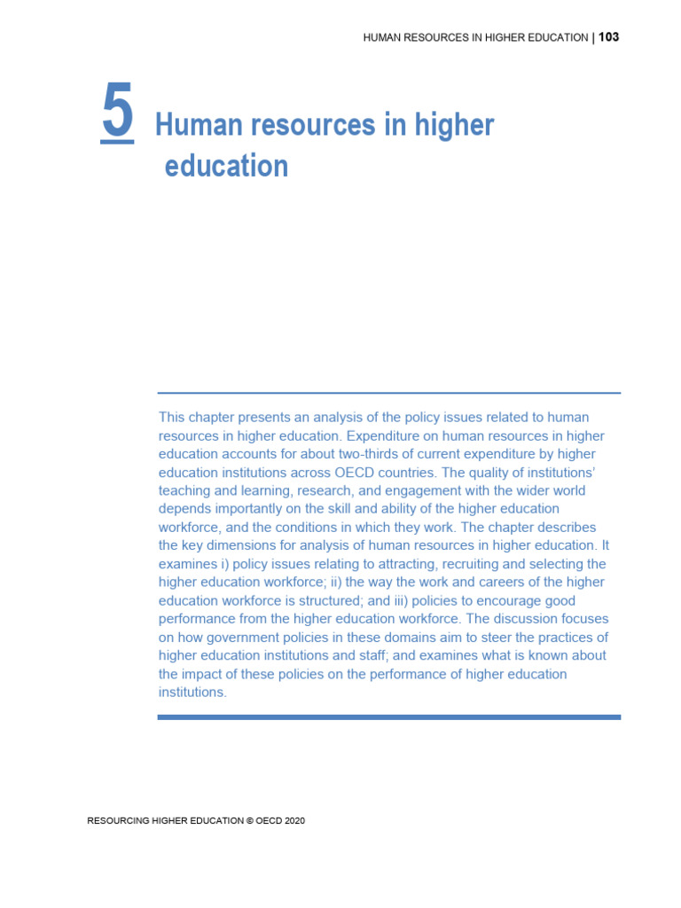 Human Resources in Higher Education | PDF | Employment | Institution
